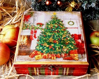 Christmas tree box | Etsy