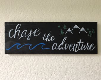 Adventure wood sign | Etsy