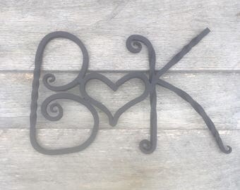 Hand forged letter | Etsy