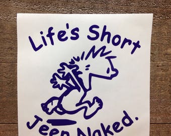 Calvin pee on decal | Etsy