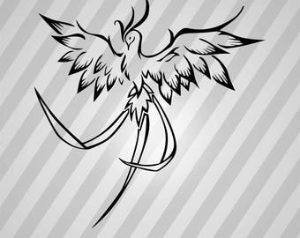 Phoenix stencil | Etsy