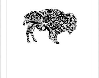 Bison dxf file | Etsy