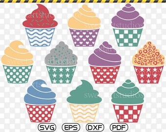 Cupcake clipart | Etsy