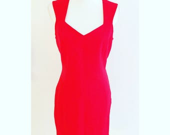 Red vintage dress | Etsy