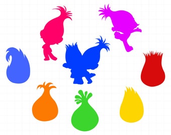 Troll hair svg | Etsy