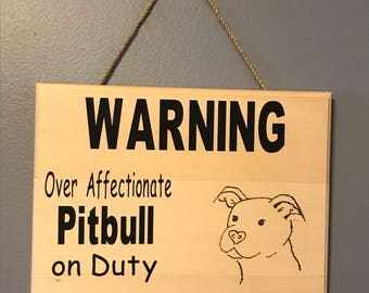 Pitbull sign | Etsy