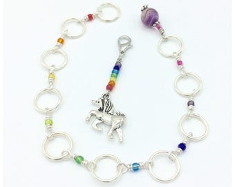 Knitting Row Counter pretty beaded abacus