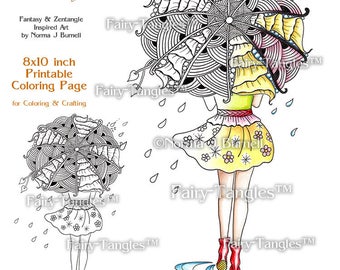 Fairy Tangles™ Coloring Sheets & Digi Digital by FairyTangleArt
