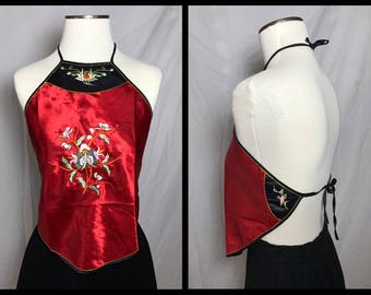 Satin halter top | Etsy