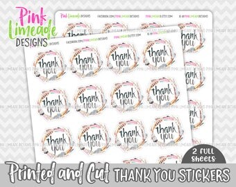 Thank you stickers | Etsy
