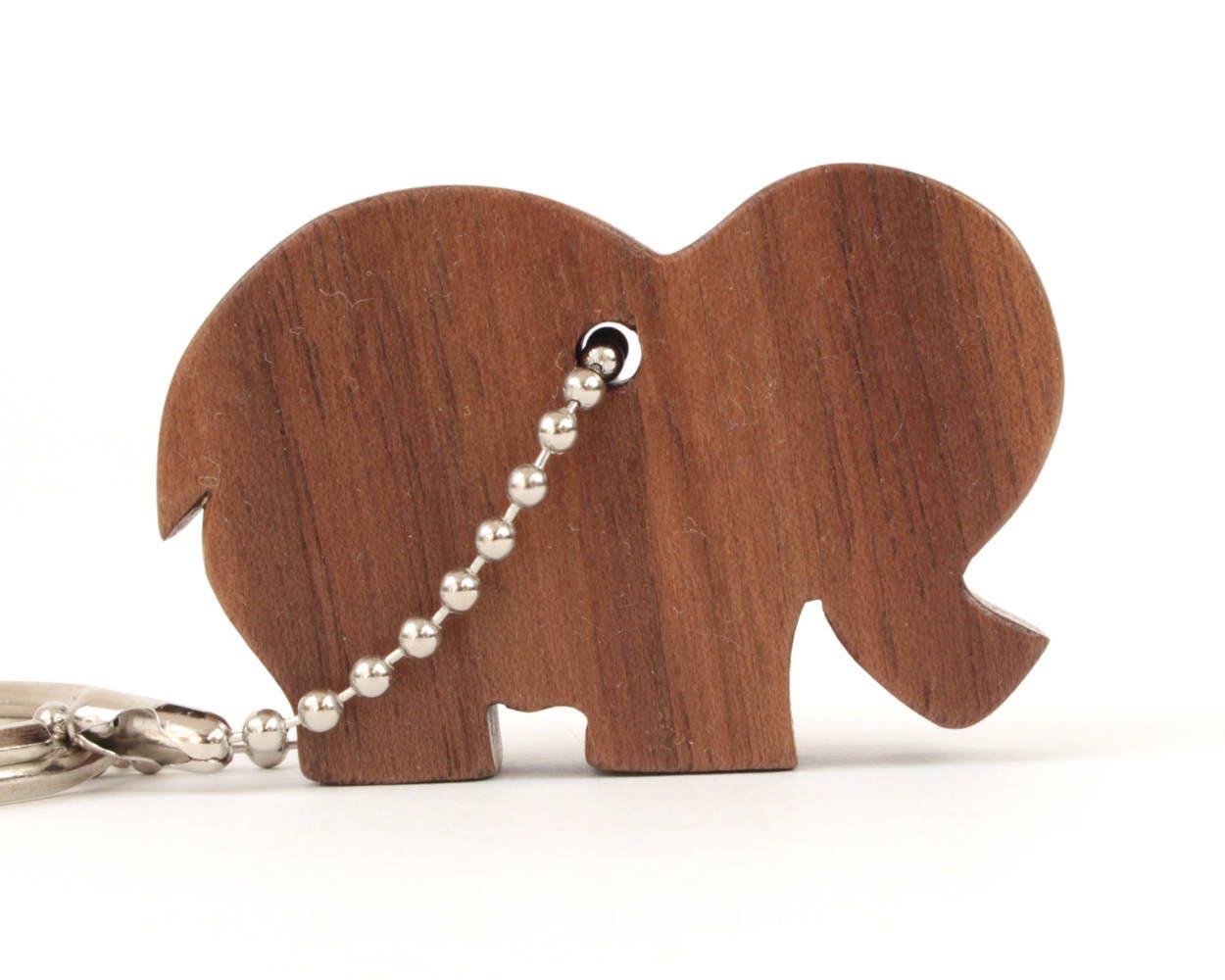 Elephant Key Chain Wood African Animal Keychain Elephant Key