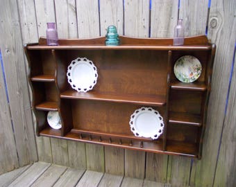 Wooden plate rack | Etsy