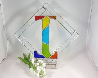 Stained glass letter | Etsy