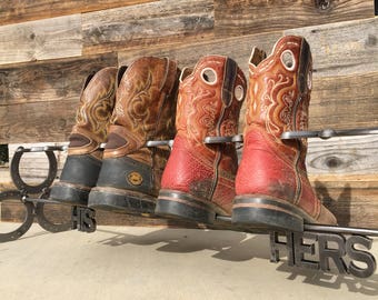 Horseshoe boot rack | Etsy
