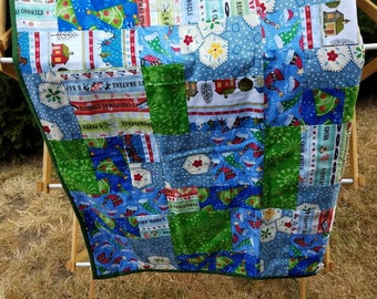Christmas lap quilt | Etsy