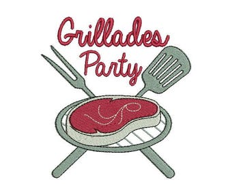 Grill embroidery | Etsy