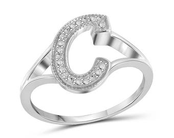 Letter c ring | Etsy