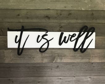 It is well sign | Etsy