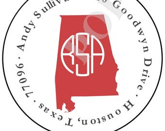 Alabama monogram | Etsy