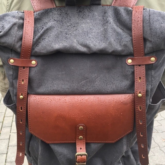 Handmade canvas leather bags and backpacks. by InnesBags on Etsy