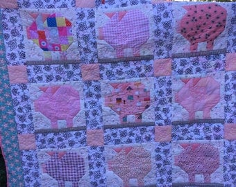 Pig quilt pattern | Etsy