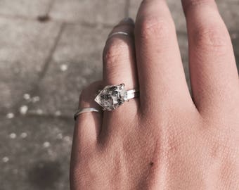 Rough gemstone ring | Etsy