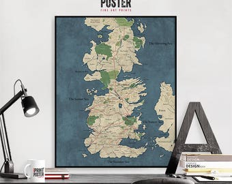 Westeros map | Etsy