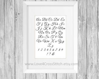 Cross stitch letters | Etsy