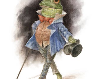 Gentleman frog | Etsy