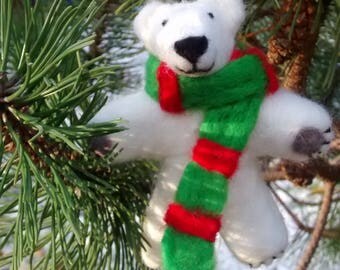 Felt polar bear | Etsy