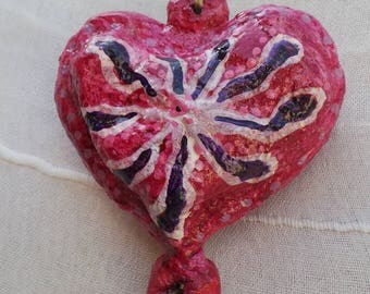 Paper mache heart | Etsy