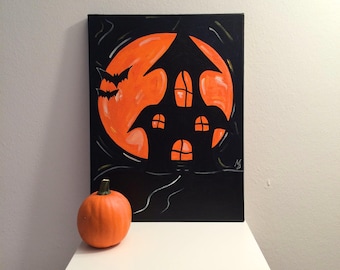 Halloween painting | Etsy