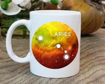 Aries Constellation Mug Aries Zodiac Mug Celestial Coffee