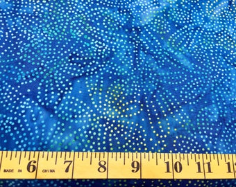 Blue batik fabric | Etsy