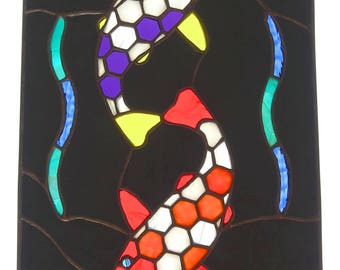 Stained glass koi | Etsy