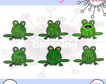 Frog clipart | Etsy