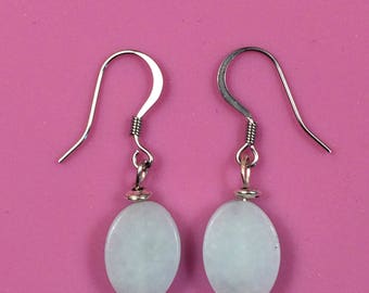 Rose Carved Amazonite Earrings