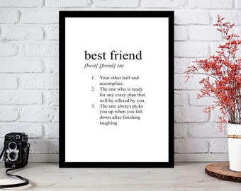 Best friend print | Etsy