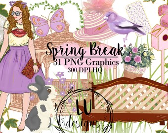 Spring clipart | Etsy