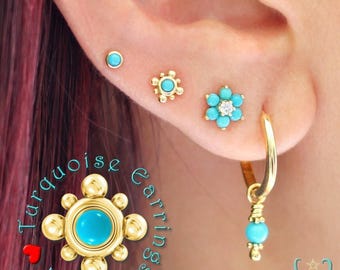 Flat back earring | Etsy