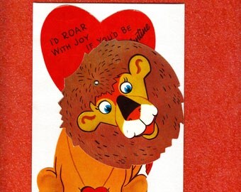 Lion valentine | Etsy