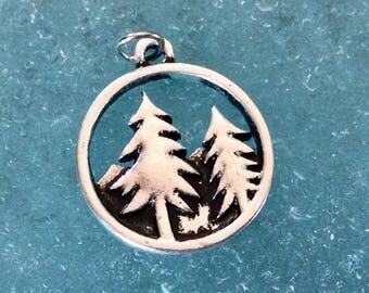 Pine tree pendant | Etsy