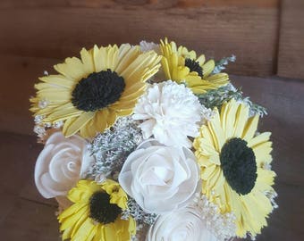 Wood flower bouquet | Etsy