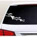 single girl car decal funny stick figure position available