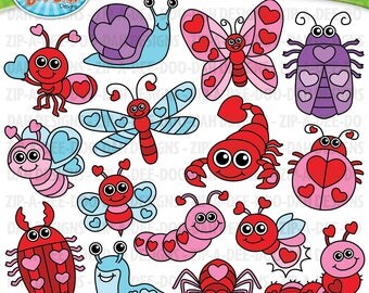 Love bug clipart | Etsy