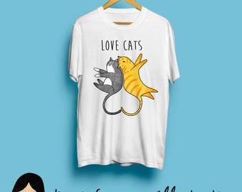 Cat tshirt | Etsy