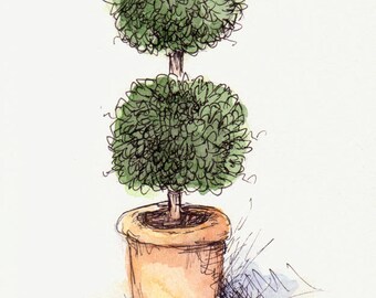 Hand painted topiary | Etsy