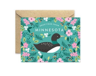 Minnesota card | Etsy