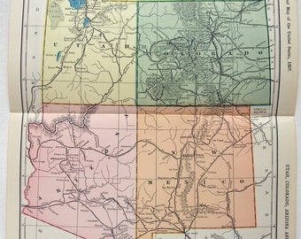 Utah railroad map | Etsy