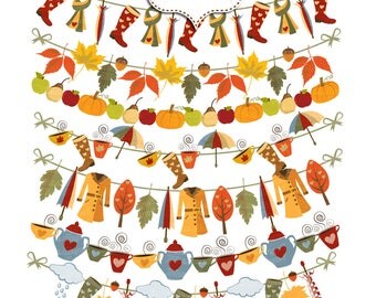 Autumn bunting | Etsy